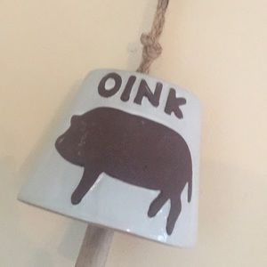 Accents | Rustic Farmhouse Ceramic Pig Cow Bell Country | Poshmark